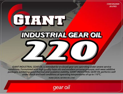 GIANT INDUSTRIAL GEAR OIL 150 - Available sizes: 20L, 200L - Giant Oil ...